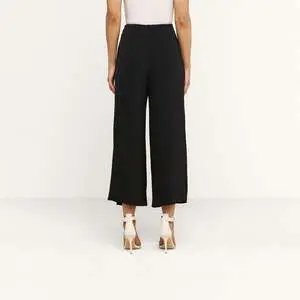 L'Agence Novalynn Cropped Pleated Trousers - Black