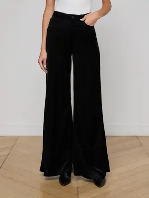 L'Agence Quincy Wide-leg Corduroy Pants