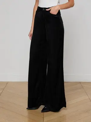 L'Agence Quincy Wide-leg Corduroy Pants