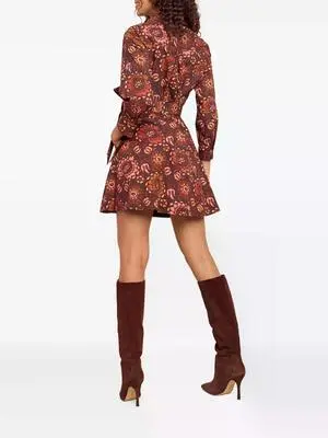 Cara Cara Leona Floral-print Belted Midi Dress