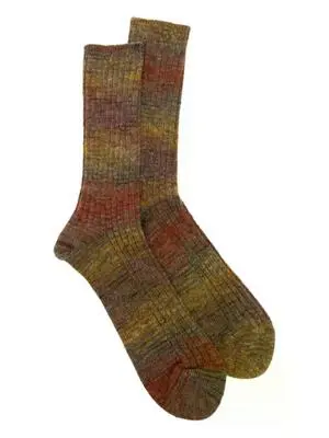 Anonymous Ism Splash-pattern Mid-length Socks - Yellow