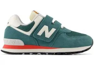 NEW BALANCE 574 Hook And Loopin - New Spruce/blast Red