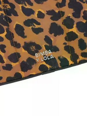 Bimba Y Lola Leopard-print Quilted Laptop Case