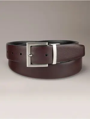 Calvin Klein Reversible Harness Buckle Belt - Burgundy