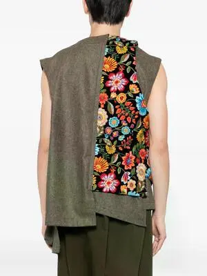 Comme Des Garçons Floral Embroidered Gilet