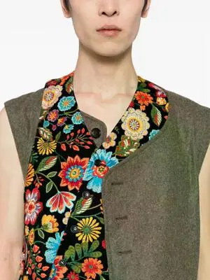 Comme Des Garçons Floral Embroidered Gilet
