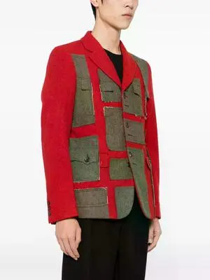 Comme Des Garçons Patchwork Jacket - Red