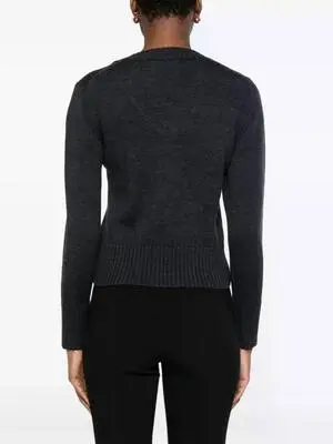 Alpha Studio Pin-detail V-neck Sweater
