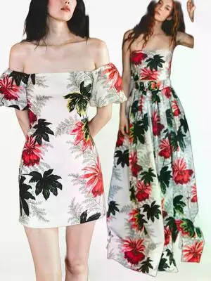 Cara Cara Elsa Floral Bustier Top - Neutrals