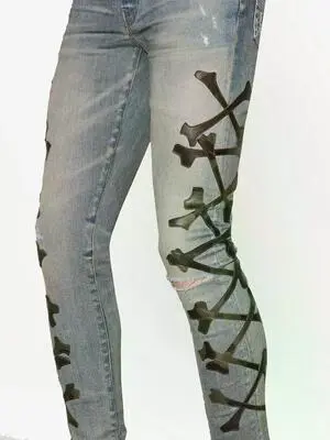 Amiri Camo Bones Skinny Jeans