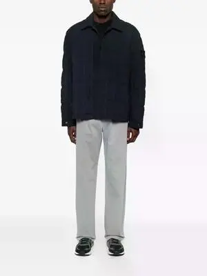 Stone Island Ribbed-knit Sweater With Logo Patch - Blue
