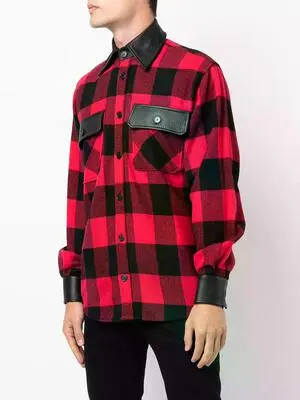 ROMEO HUNTE Check-print Wool Shirt