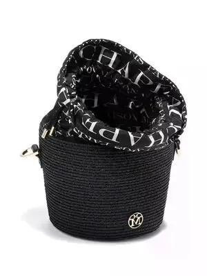 MAISON MICHEL Braided Studded Bucket Bag