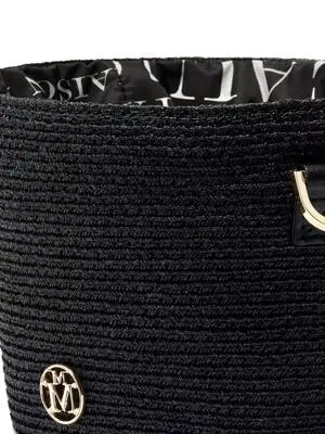 MAISON MICHEL Braided Studded Bucket Bag