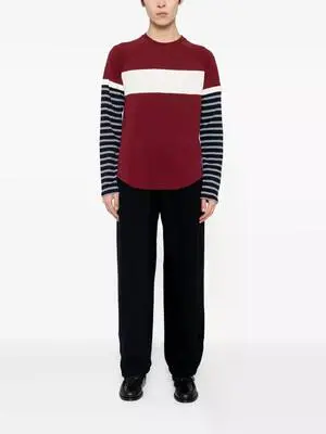 WALES BONNER Stripe-panel T-shirt