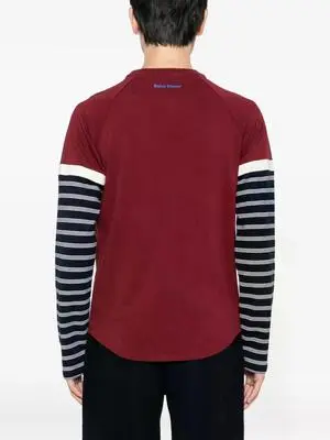 WALES BONNER Stripe-panel T-shirt