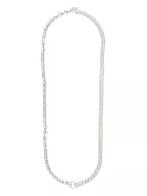 All Blues Contrast Rolo-chain Necklace - Silver