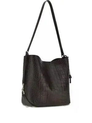 Hogan Leather Shoulder Bag - Brown