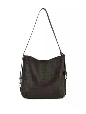 Hogan Leather Shoulder Bag - Brown