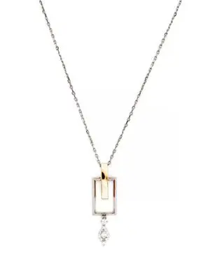 Yeprem 18kt White And Yellow Gold Diamond Necklace - Silver