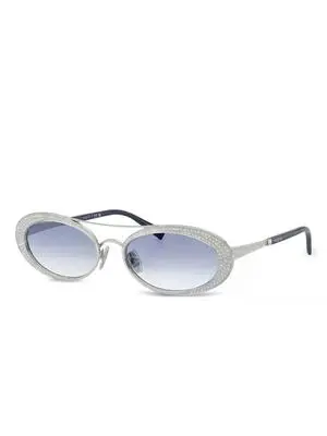 VOGUE EYEWEAR Embellished Oval Sunglasses - Silver