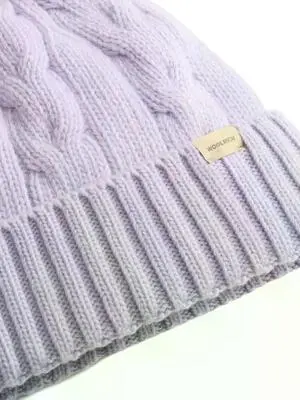 Woolrich Cable-knit Beanie - Purple