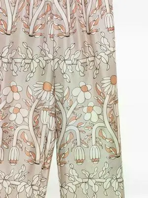 Biyan Floral-print Silk Trousers