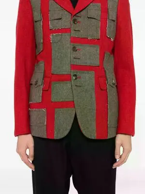 Comme Des Garçons Patchwork Jacket - Red