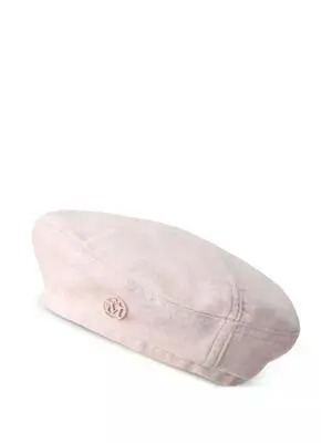 MAISON MICHEL Logo-plaque Beret - Pink