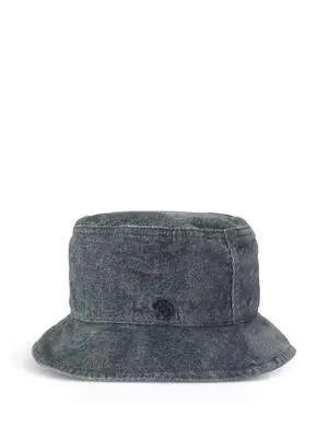 MAISON MICHEL Denim Bucket Hat - Grey