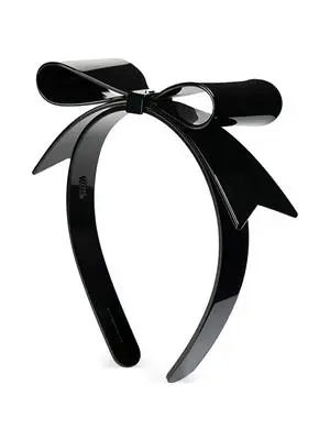 MAISON MICHEL Bow-embellished Headband - Black