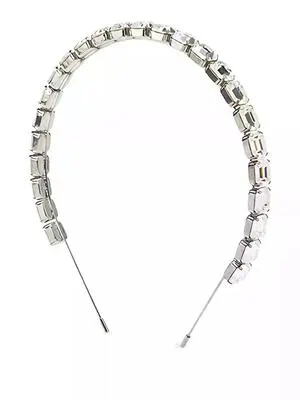 MAISON MICHEL Taylor Crystal-embellished Headband - Silver