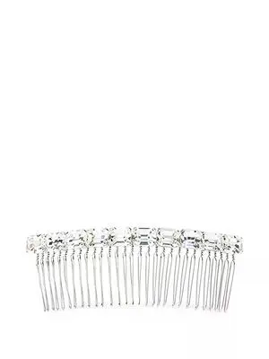 MAISON MICHEL Crystal-embellished Hair Comb - Silver
