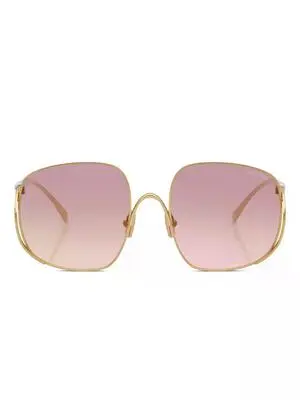 Miu Miu Oversized Sunglasses - Gold