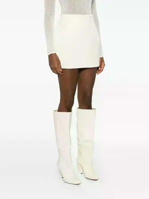 Wardrobe.NYC Sculpted Mini Skirt - White