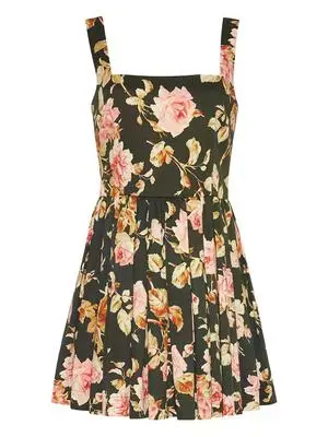 Cara Cara Basil Floral-print Midi Dress
