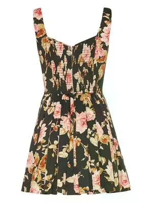 Cara Cara Basil Floral-print Midi Dress