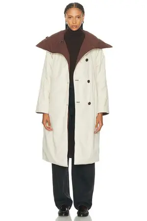 Varley Annalise Reversible Wrap Coat - Deep Mahogany & Birch
