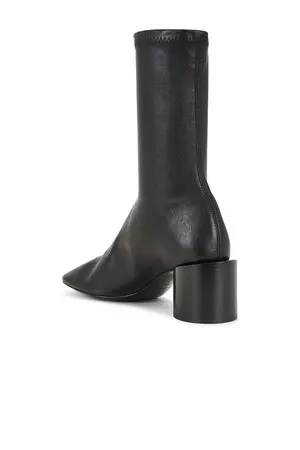 JIL SANDER Nappa Stretch Leather Ankle Boots - Black