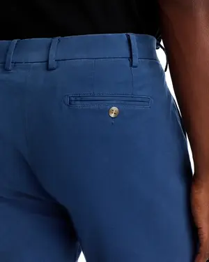 Peter Millar Signature Sateen Flat Front Trousers - Navy