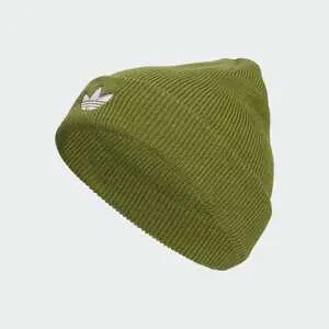Adidas Trefoil Beanie - Tech Olive / White