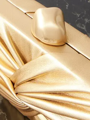 Cult Gaia Lisse Twist-front Leather Clutch