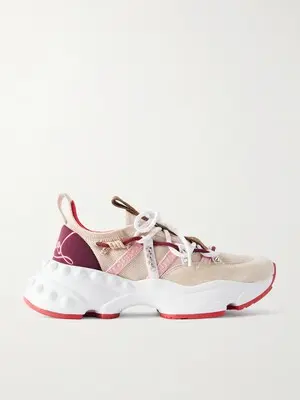 CHRISTIAN LOUBOUTIN Trailnrun Studded Sneakers - Neutrals
