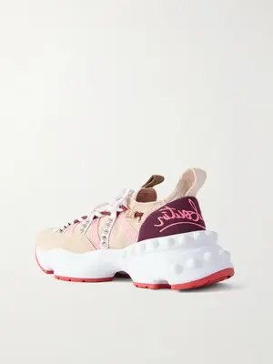 CHRISTIAN LOUBOUTIN Trailnrun Studded Sneakers - Neutrals