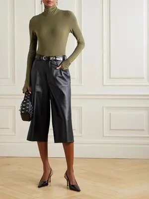 Norma Kamali Stretch-jersey Turtleneck Bodysuit - Brown