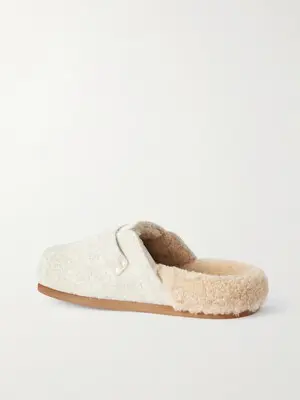 ANCIENT GREEK SANDALS Vasilitsa Shearling-lined Felt Slippers