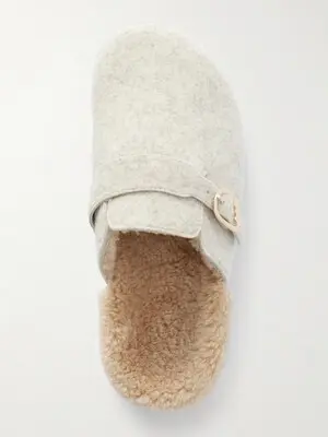 ANCIENT GREEK SANDALS Vasilitsa Shearling-lined Felt Slippers
