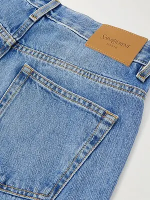 Saint Laurent Nico Mid-rise Straight-leg Jeans - Blue