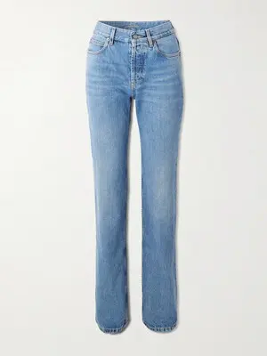 Saint Laurent Nico Mid-rise Straight-leg Jeans - Blue