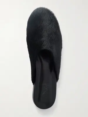 ANCIENT GREEK SANDALS Pony Hair Clogs - Black